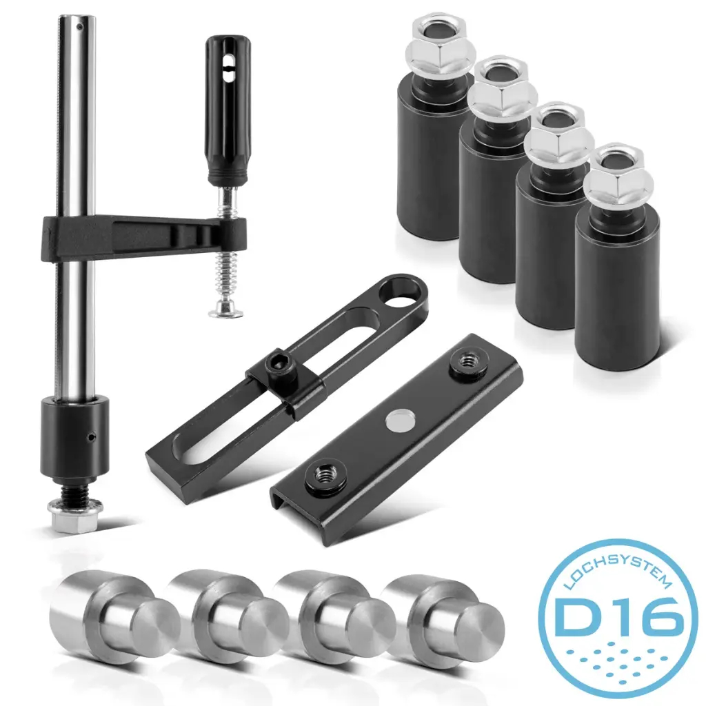 STAHLWERK Schweißtischzubehör D16 Set 11-teilig Fixierhilfen ...